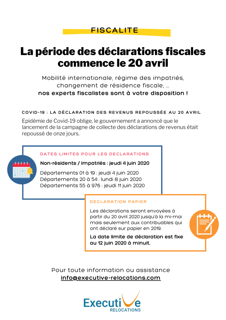 La Période Des Déclarations Fiscales Commence Le 20 Avril Nos Experts